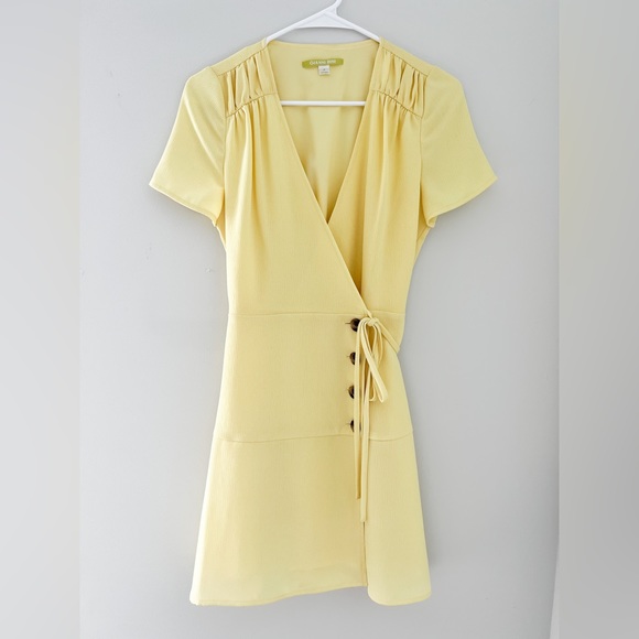 Gianni Bini | Dresses | Gianni Bini Yellow Wrap Dress | Poshmark